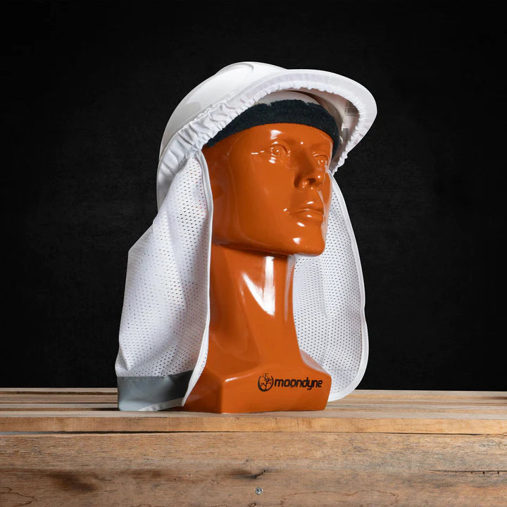 Elastic Hard Hat Flap - White – Moondyne